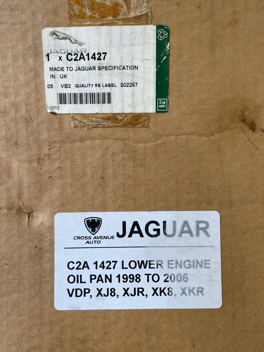 CJ2A1427 NOS Genuine Jaguar Lower Engine Oil Pan for XJ8,XJR & XKR (CJ ...