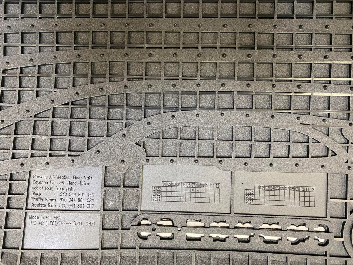 All Weather Floor Mats Porsche Cayenne (E3) 9Y00448011E0 Black Origina ...
